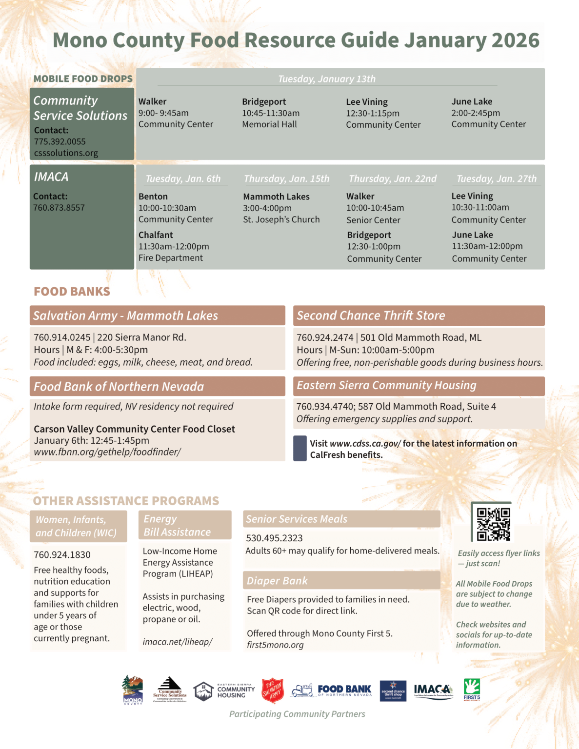 Mono County Food Resource Guide – January 2026 | Guía de recursos ...